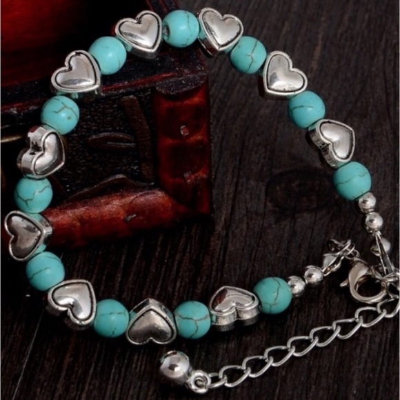 REVOLVE | Jewelry | New Beautiful Turquoise Heart Bracelet 8 With ...